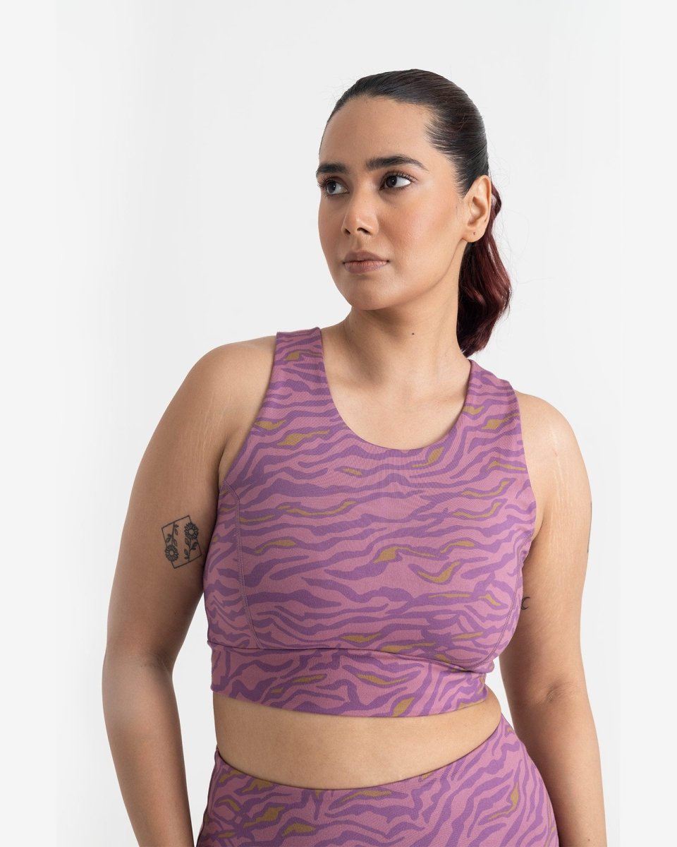 Buy Safari Chic 2-in-1 Gym Crop Top Online | Stylish Cr...